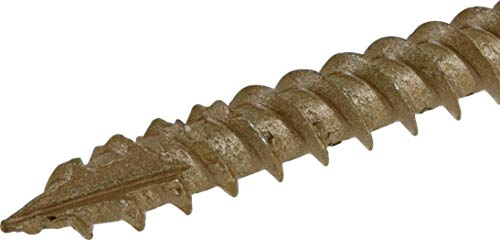 Power Pro 47877 Lag Screws, 5/16" x 4", Star Drive Construction Lag Screws, Rust Resistant, Ceramic Coated Bronze, 5lb Tub, 100 pcs