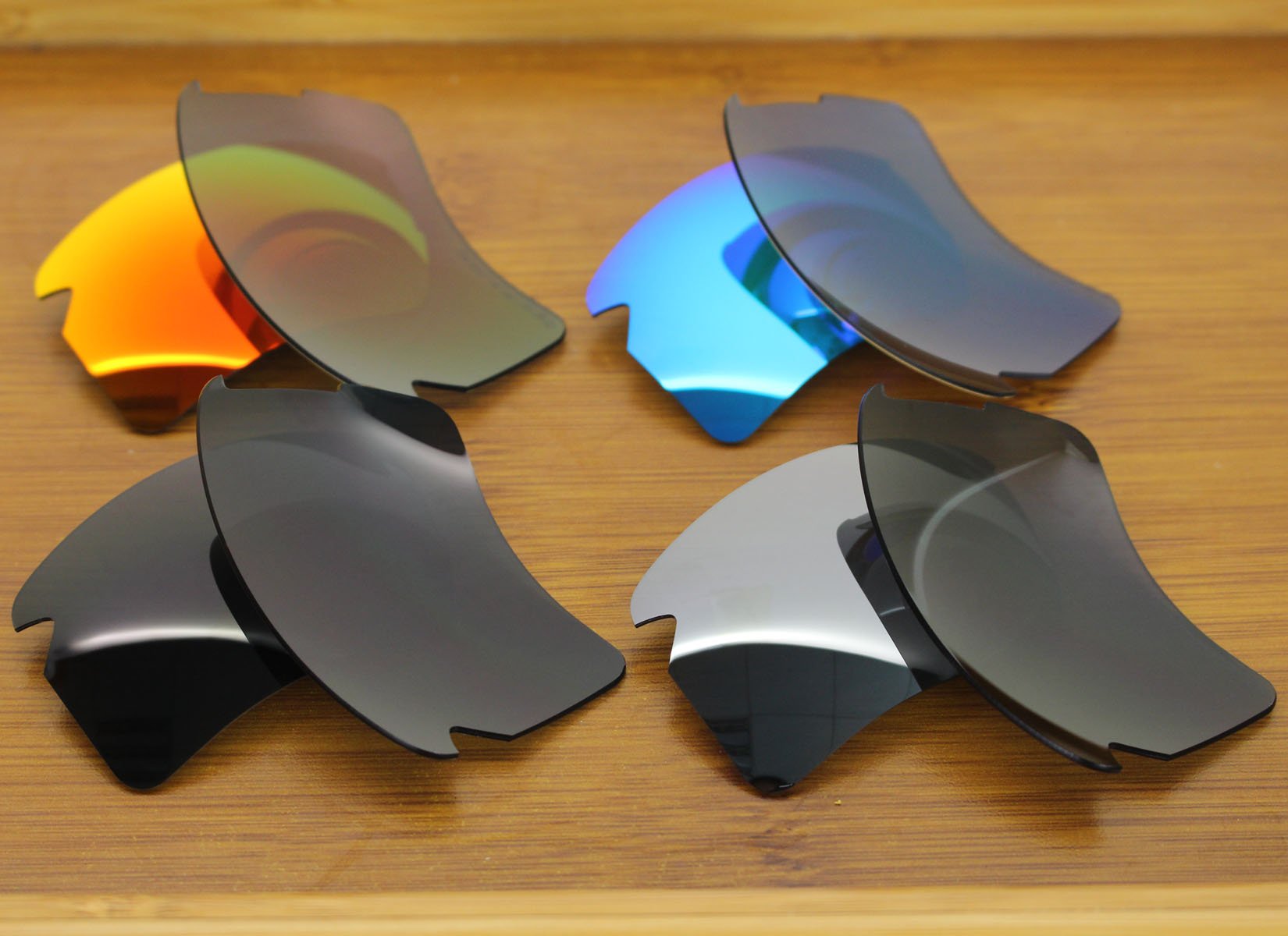 ACOMPATIBLE 4 Pair Replacement Polarized Lenses for Oakley Flak 2.0 XL Sunglasses OO9188 Pack P7…