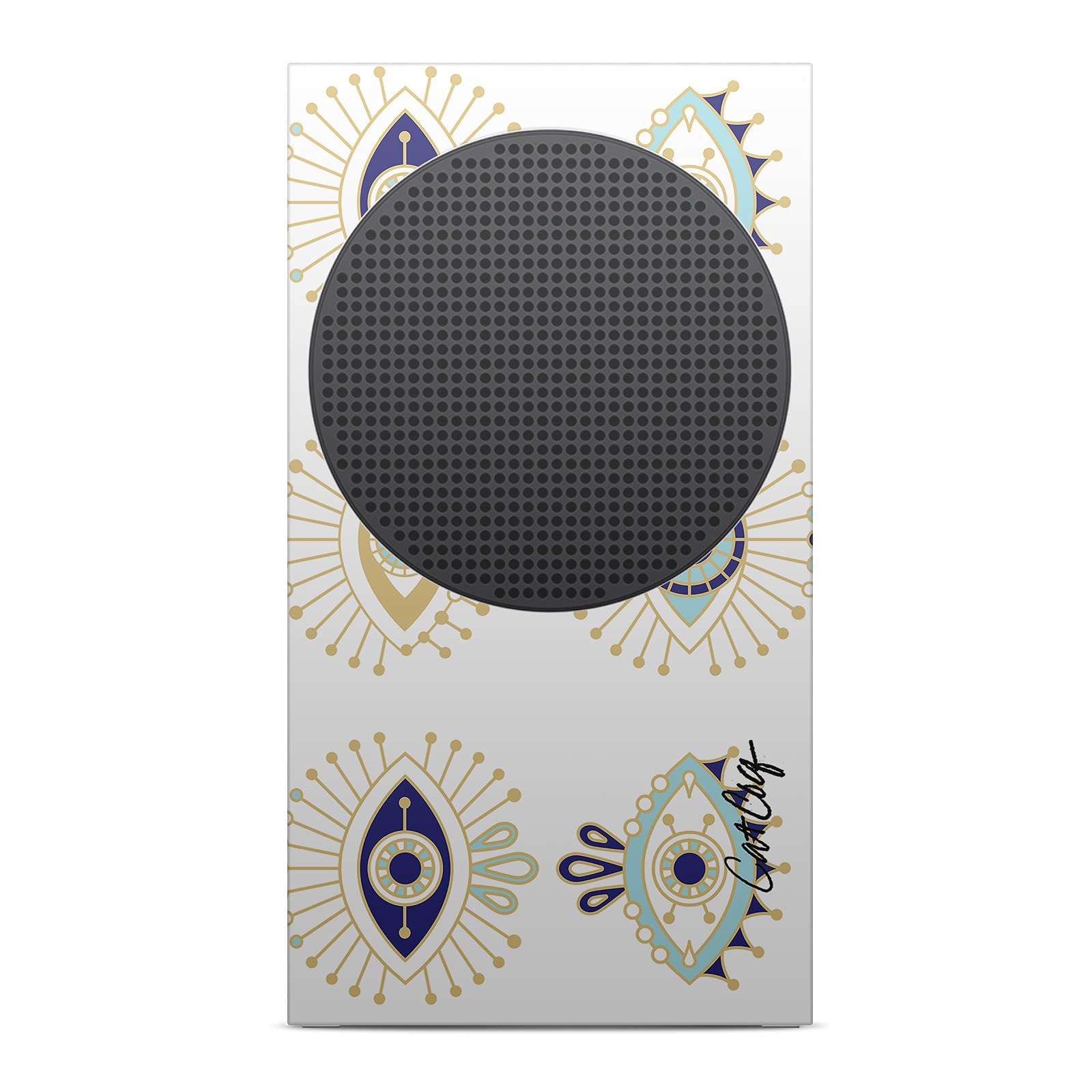 Head Case Designs Officially Licensed Cat Coquillette Blue Gold Art Mix Vinyl Sticker Gaming Skin Case Cover Compatible with Xbox Series S Console and Controller Bundle