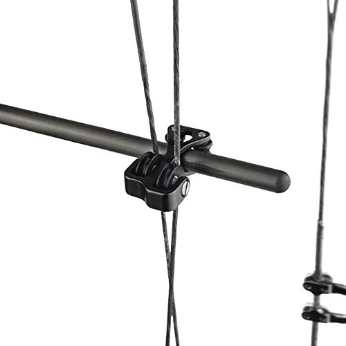 Archery Cable Slide, Aluminum Alloy Bow Cable Slide for Bow Pulley Separator(Black)
