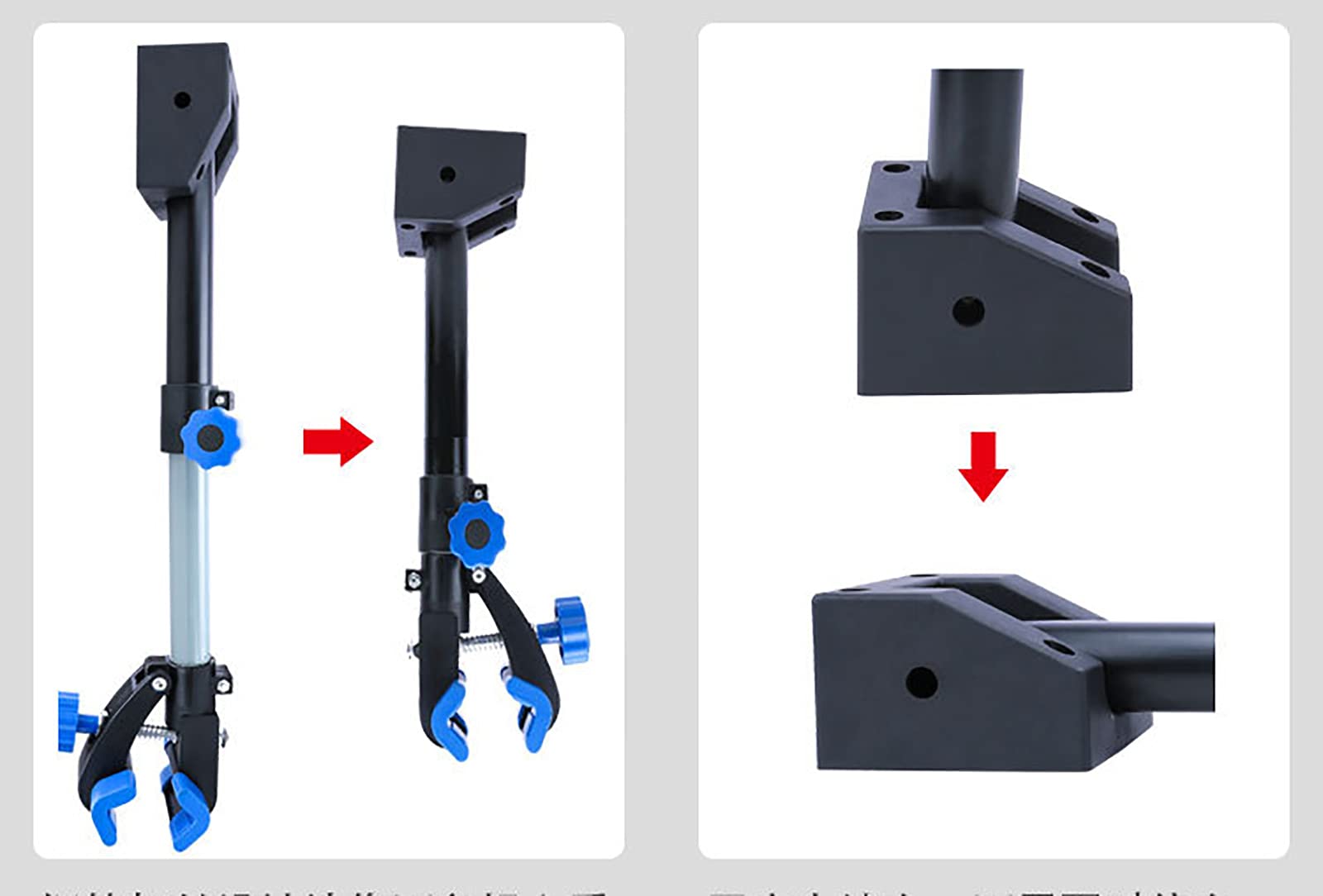 ACOSDIDES - Bike Wall Mount, Bicycle Maintenance Wall Mount Rack Clamp Foldable Bike Repair Work Stand Holder Hanger 180 ° rotatable - Scalable Storage - Space Saving Suitable for most bikes