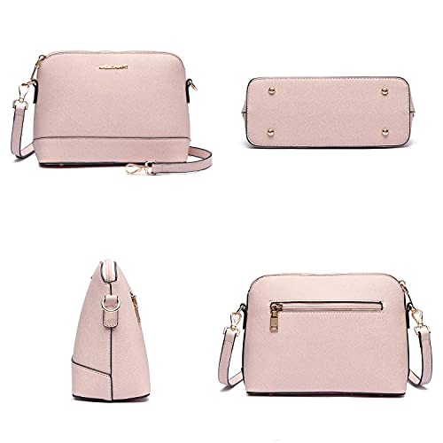 Crossbody Bags for Women, Lightweight Medium Dome Purses and Handbags with Adjustable Strap and Golden Hardwares