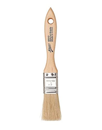 Ateco Pastry Brush, 1-Inch Wide Head with Natural White Boar Bristles, Stainless Steel Ferrule & Wood Handle