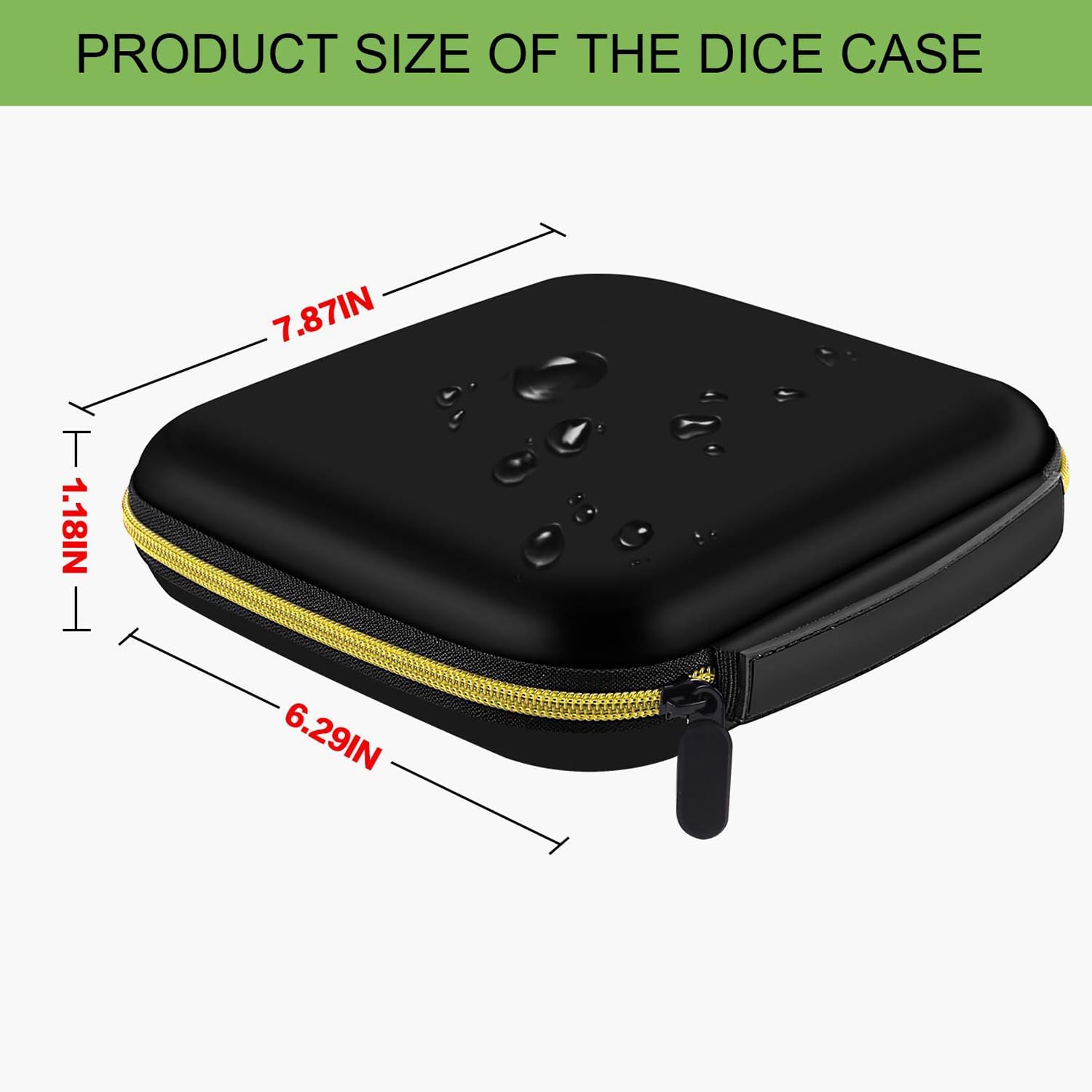 ALKOO 35+ Dice Case Box Tray, Storage Holder for DND Dice Set, for D&D Dungeons and Dragons 7-Die Polyhedral Dice, Organizer for RPG for MTG Role Playing Table Games, Display for D and D - Case Only
