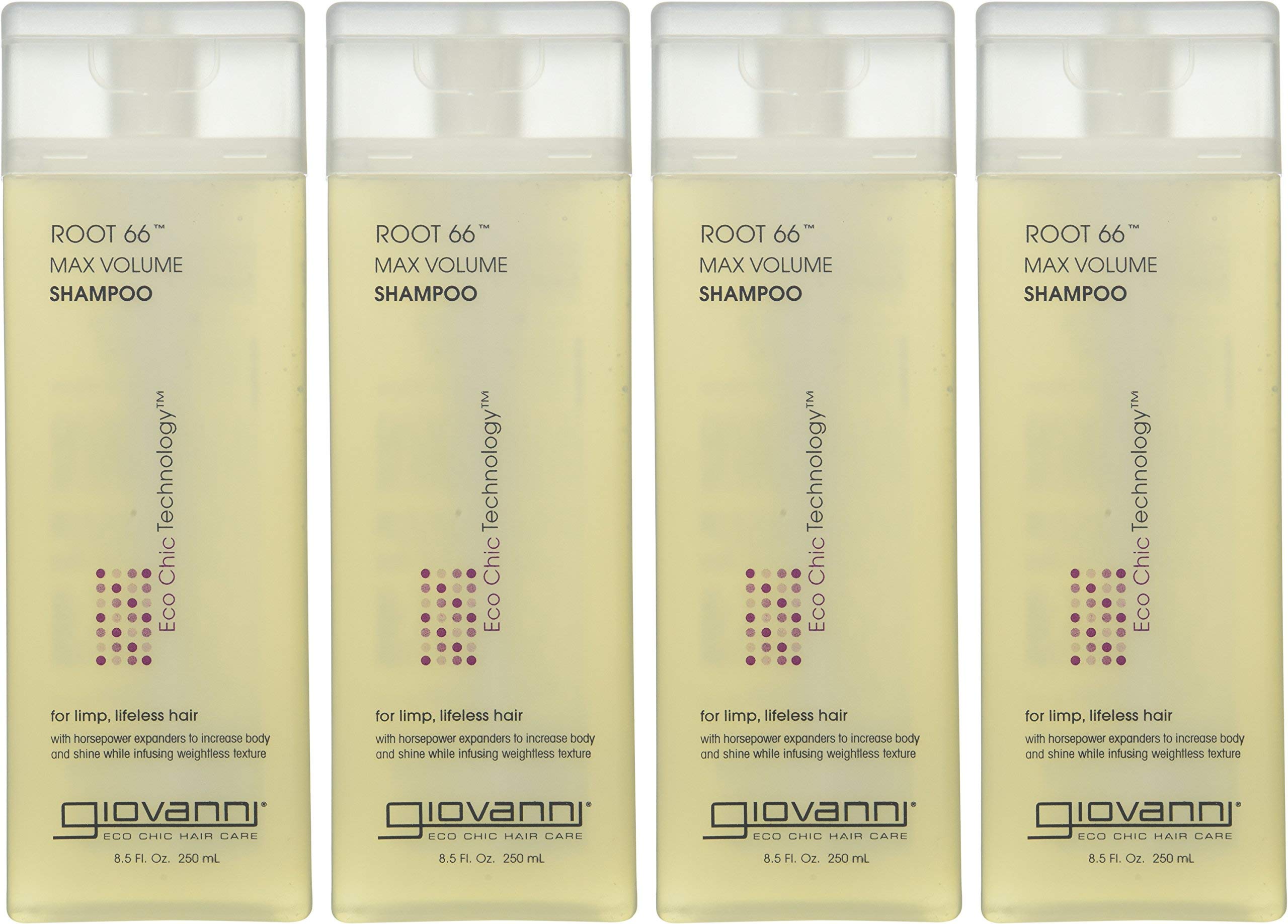 GIOVANNI Root 66 Max Volume Shampoo - For Fine Lifeless Hair, Rich in Nutrients, Volumizing Shampoo, Infused with Natural Botanical Ingredients, Helps Strengthen Hair, Color Safe - 8.5 oz