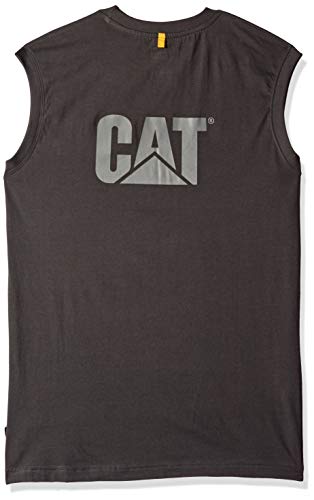 Caterpillar Men's Trademark Sleeveless T-Shirt, Dark Shadow, Large