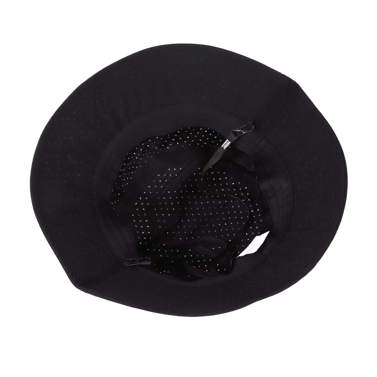 ALGSQEOR Breathable Hat for Women and Men Travel Fishing Caps Summer Foldable Brim Sun Hat (Black)