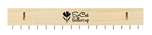 Stud Earring Organizer Hanging Holder with Cork Board - Wall Mount Jewelry Organizers - Necklace Display Rack - Mounted Cork Jewelry Display - Storage Hanger for Necklaces and Stud Earrings