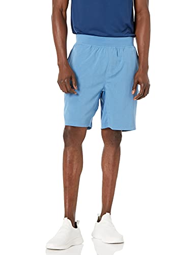 Amazon Essentials Men's 9" Stretch Woven Training Short, Medium Blue Heather, X-Large