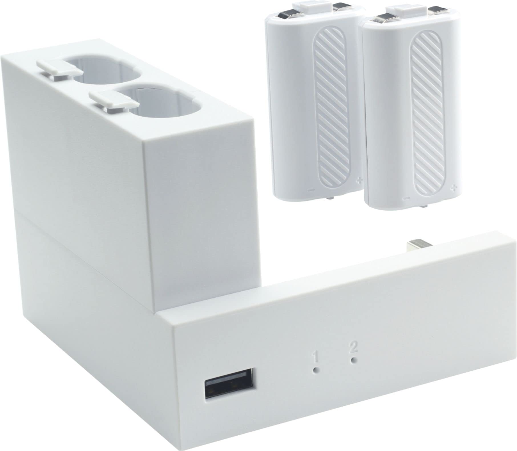 INSIGNIA Insignia - Side Dock Dual Battery Charger for Xbox Series S - White