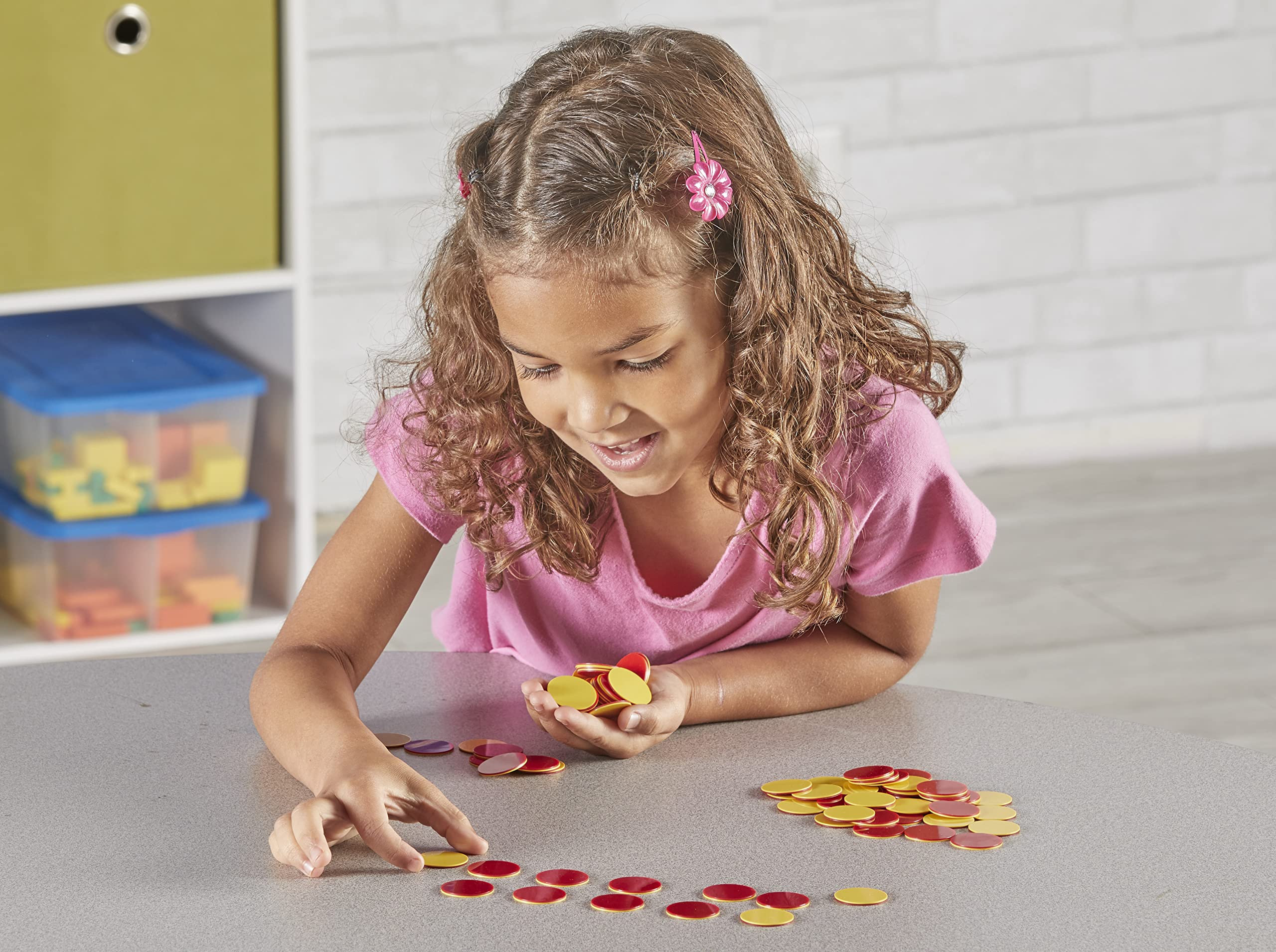 Learning Resources Two-Color Counters, Set of 200, Ages 5+, Grades K+, Educational Counting Sorting and Patterning, Family Counters,Back to School Supplies,Teacher Supplies