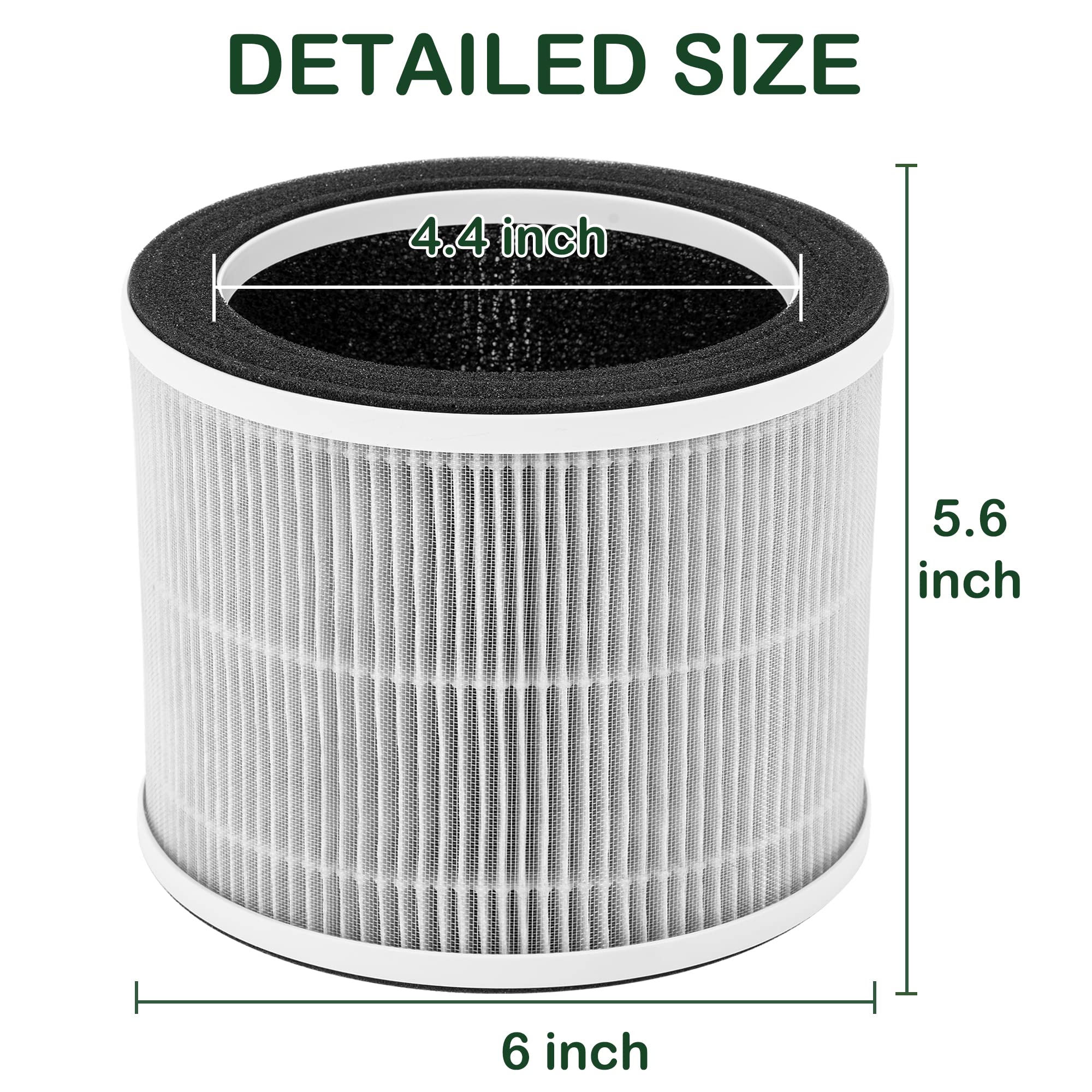 Air Purifier Replacement Filter for AYAFATO P001 Air Purifier, 3-in-1 H13 True HEPA Filter, 1 pack