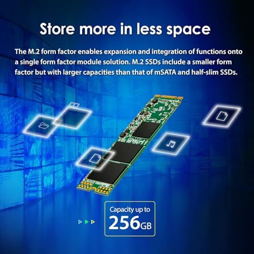 Transcend 128GB MTS800S M.2 2280 SATAIII SSD, Internal Solid State, Compatible with Laptop & PC Desktop, MLC - TS128GMTS800S