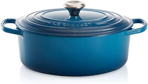 Le Creuset Enameled Dutch Oven Cast Iron Signature Oval Casserole, 31cm, 6.75 Qt, Marseille