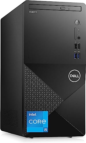 Dell Vostro 3910 Business Desktop Computer, 12th Gen Intel Core i5-12400 Processor, 16GB DDR4 RAM, 1TB PCIe SSD, WiFi 6, DVD-RW, Display Port, HDMI, Windows 11 Pro, Black