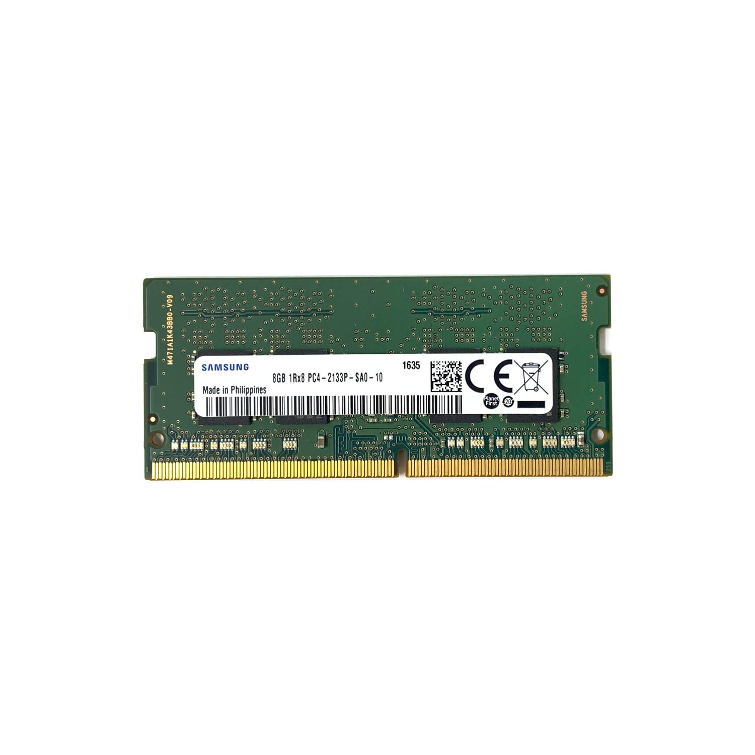 Samsung M471A1K43BB0-CPB 8GB PC4-17000 DDR4-2133MHz Non-ECC Unbuffered CL15 260-Pin SoDimm 1.2V Single Rank Memory Module - OEM