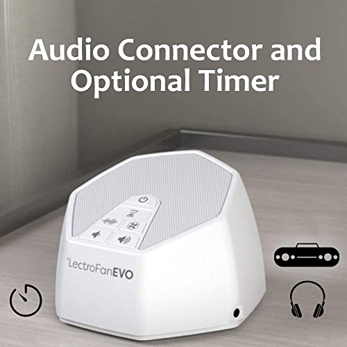 LectroFan EVO Guaranteed Non-Looping Sleep Sound Machine with 22 Unique Fan Sounds, White Noise Machine for Sleeping and Ocean Sounds, with Sleep Timer - Black (Renewed)