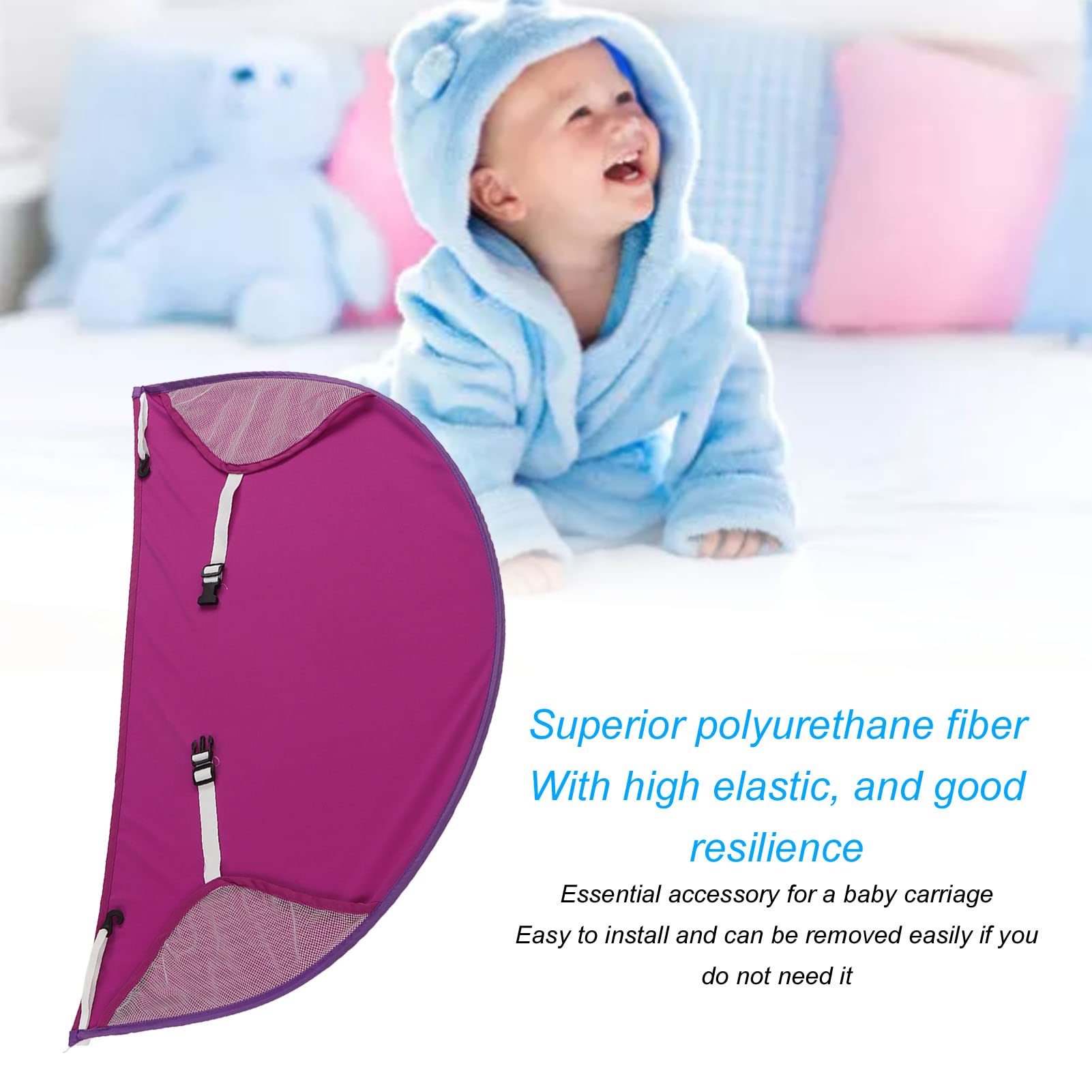 Baby Stroller , Sunshade Sun Cover Breathable Pushchair Umbrella Parasol Shade Infant Carriage for Baby Prams and