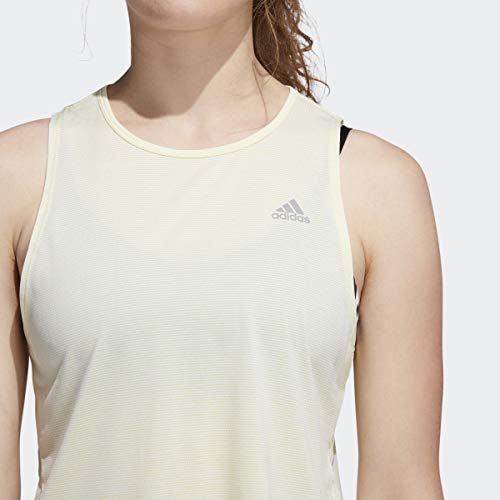 adidas Women's Own The Run Cooler Tank, Yellow Tint, Large