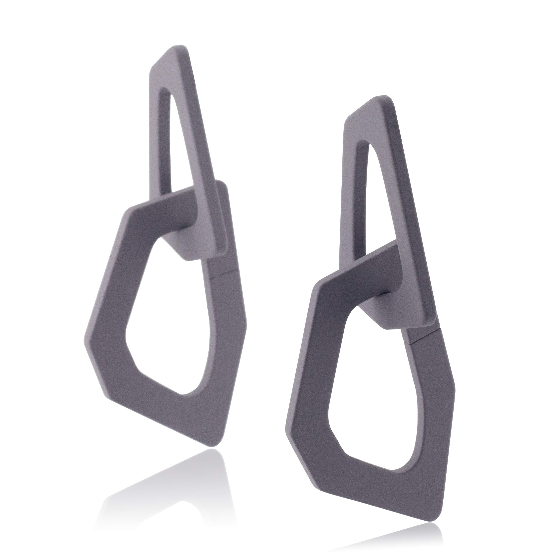 Acrylic Lightweight Dangle Drop Earrings Fashion Jewelry for Women Girls (Grey)