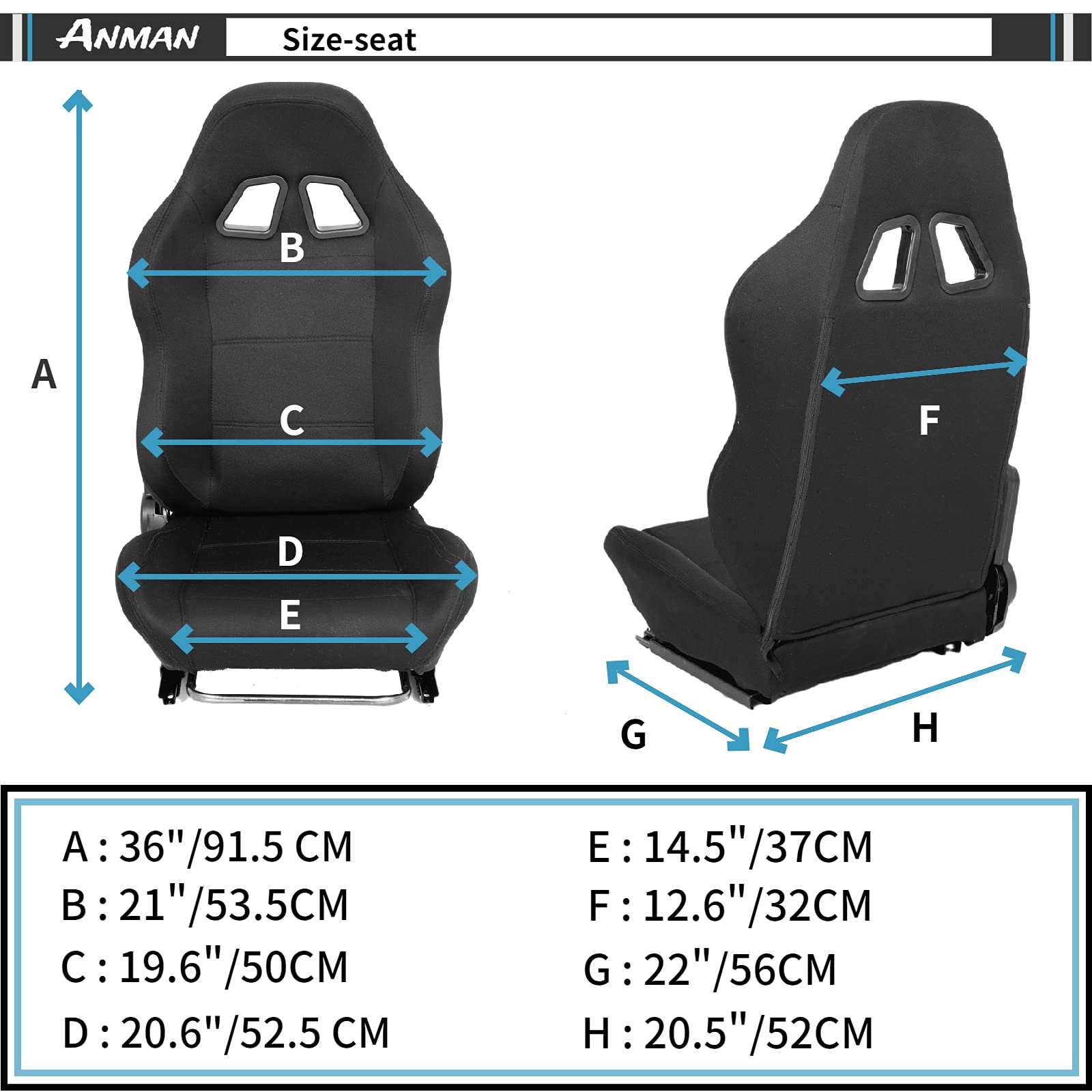 Anman G25 Racing Simulator cockpit with Black Gaming Seat Fit for Logitech G27 G29 G920 G923,Thrustmaster T500RS T300RS race car seat, NOT Include Wheel Shifter Pedal