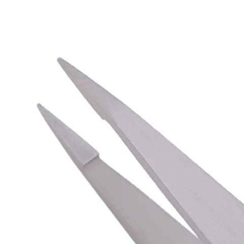 Tweezers - Eyebrow Offset Ultra Fine Point Tweezer - Pointed Tip, German Stainless Steel, Hair Removal, Facial - By The Unique Edge