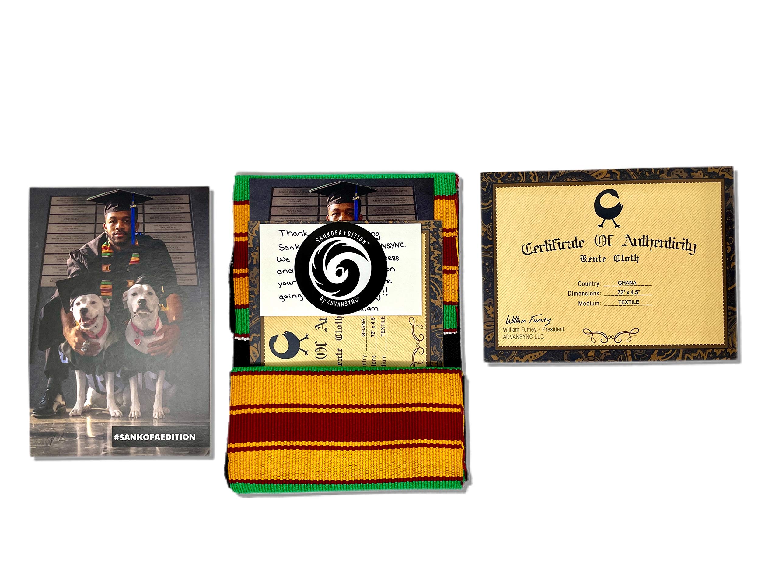 ADVANSYNC Cross Kente Stole (New Beautiful Black)