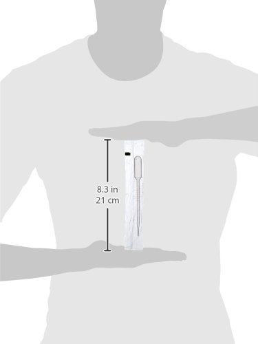 Globe Scientific 137038 LDPE Graduated Transfer Pipet, Large Bulb, Sterile, Individually Wrapped, Cellophane Pack, 145mm Length, 5.0mL Capacity (Case of 400)