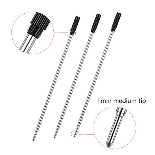 Unibene Cross Compatible Ballpoint Pen Refills 20 Pack, 1.0mm Medium Point-Black, Smooth Writing Replaceable German Ink Refill