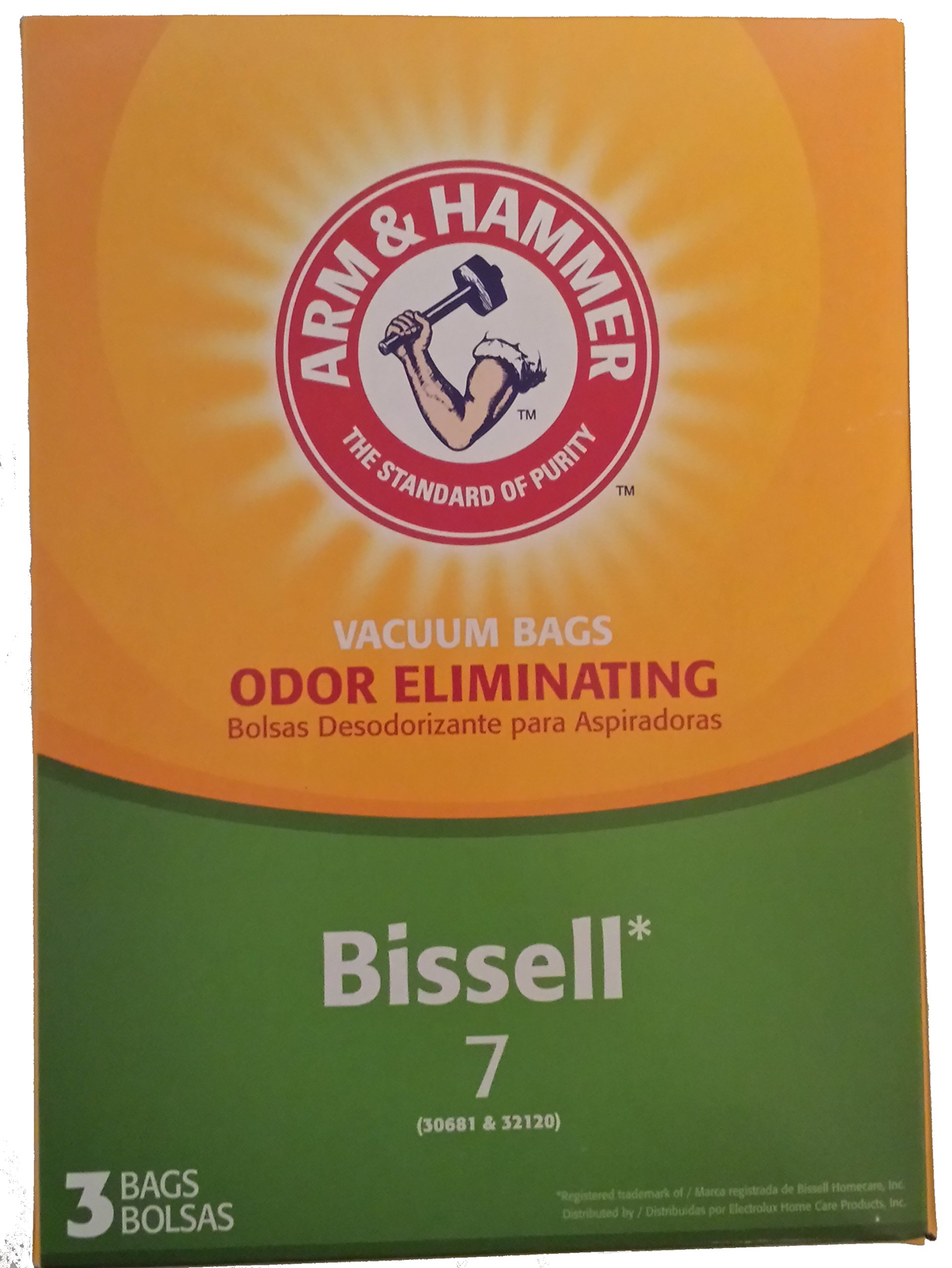 Arm & Hammer Replacement Vacuum Bags, Bissell Style 7, Allergen and Odor Eliminating -(1 Pack of 3 bags)