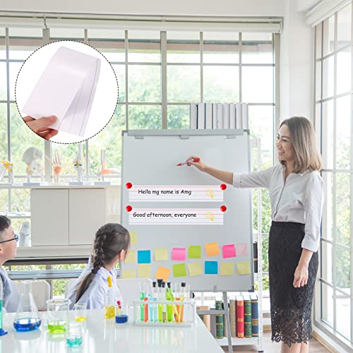 Dry Erase Sentence Strips for Teacher Ruled Sentence Strips Word Writing Strips 16 x 3 Inches White Sentence Strips for Kids Toddlers Students Classroom Supplies (100 Sheet)