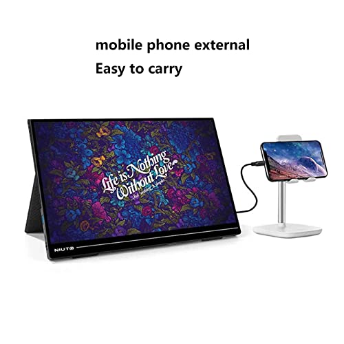 BDT 14-inch Touch Portable Monitor 1920X1080 IPS High-Definition Screen Type-C Direct Connection Device Can Be Connected to Wireless Key Mouse