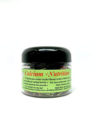 Calcium + Nutrition - Great for Picky Eaters and Growth - Snails, Shrimp, Bottom Dwelling Fish, Plecos, Crabs, and More! … B09X3LBXZP