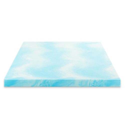 Best Price Mattress 4 Inch Swirl Gel AeroBreeze Cooling Air Flow Memory Foam Mattress Topper, Full