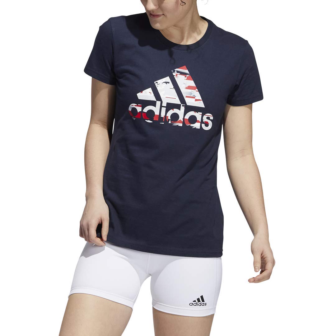 adidas womens Americana Tee Legend Ink Medium