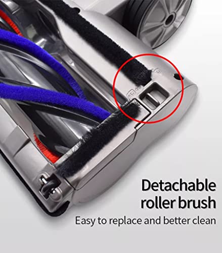 Amalfy Vacuum Motorhead Compatible with Dyson V15 V11 V10 V8 V7 Cordless Vacuum Cleaner, Quick-Release Turbine Brush with LED Headlight, Roller Carpet Cleaner Head Replacement Parts