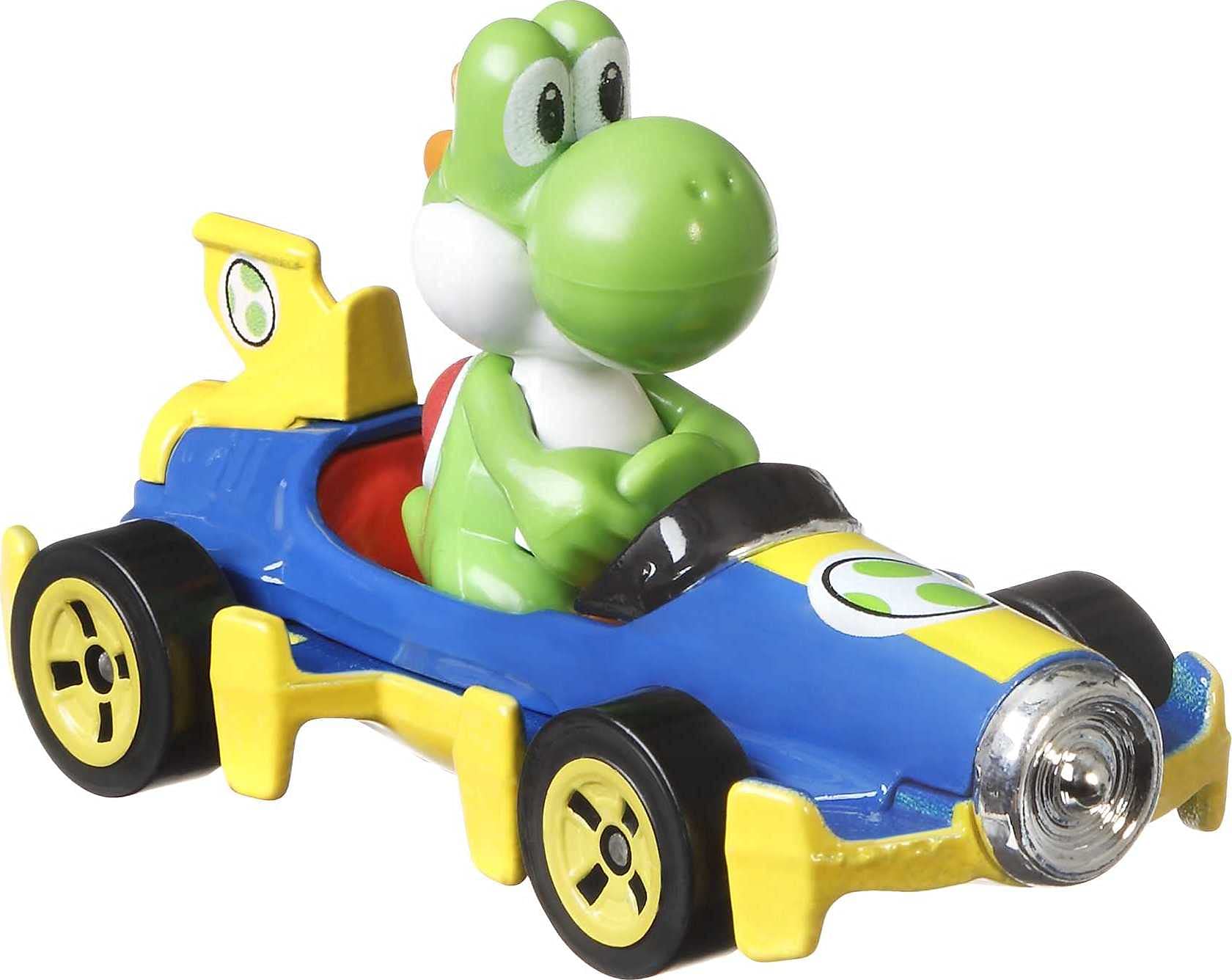 Hot Wheels Mario Kart Toy Vehicle 4-Pack, Collectible Set of 4 Fan-Favorite Characters Includes First-Appearance Orange Shy Guy