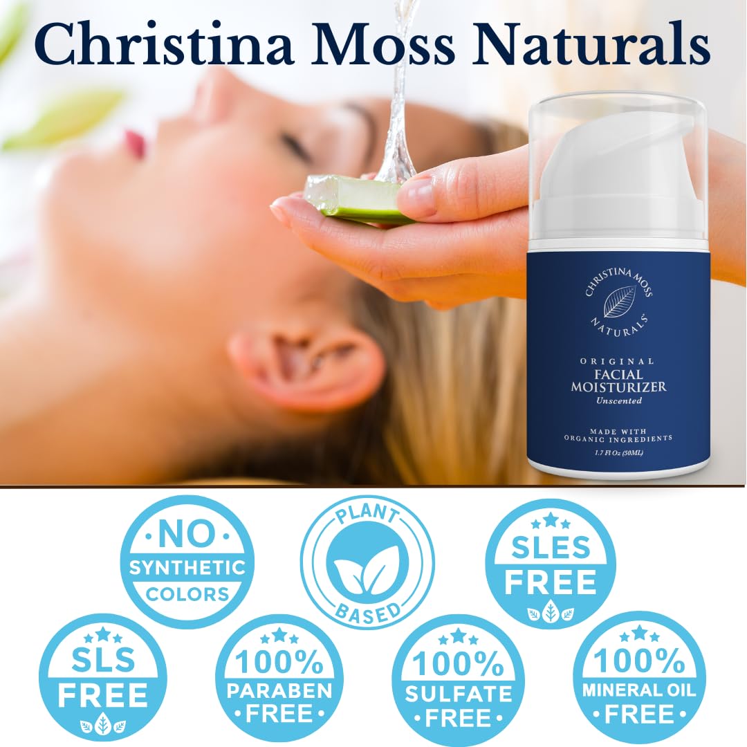 Unscented Facial Moisturizer Cream from Plant Extracts That Truly Moisturizes, Can Help Soothe & Soften, Absorbs Quick, Not Greasy, For ALL Skin Types