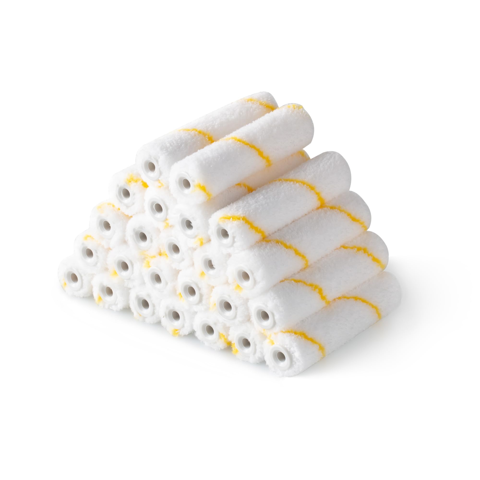 VOOMEY Microfiber Paint Roller Covers 4 Inch，1/3" Nap Mini Roller Covers，Pack of 24,Roller Covers for Painting，Home Painting Supplies