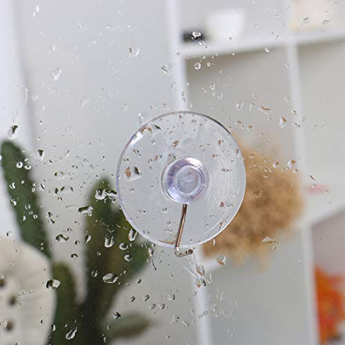 uxcell 34pcs Suction Cup Hooks 1 Inch Diameter Wall Hooks Hangers Removable Kitchen Bathroom Wall Vacuum Holder for Smooth Tile Glass