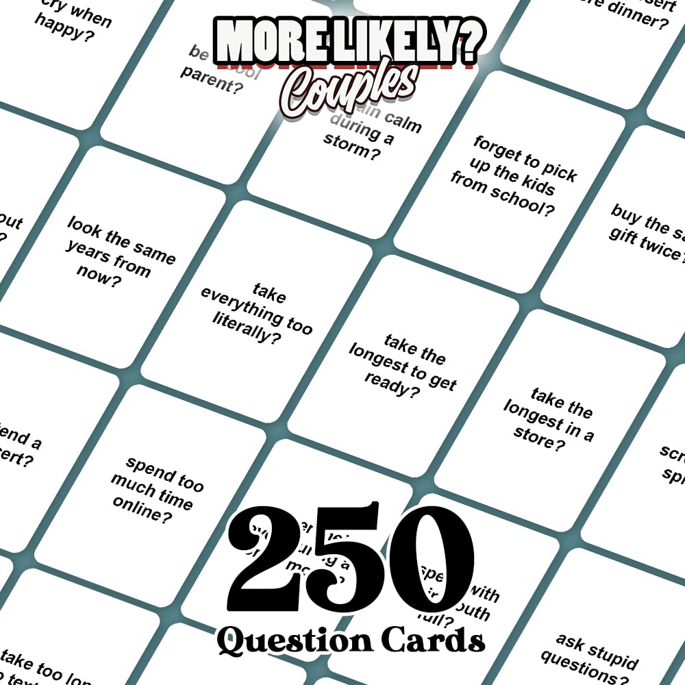 Funny Game for Couples - 250 Cards - Conversation Starters Couples Games - Great for Date Night, Romantic and Hilarious Questions, Improve Communication and Relationships - Conversation Cards