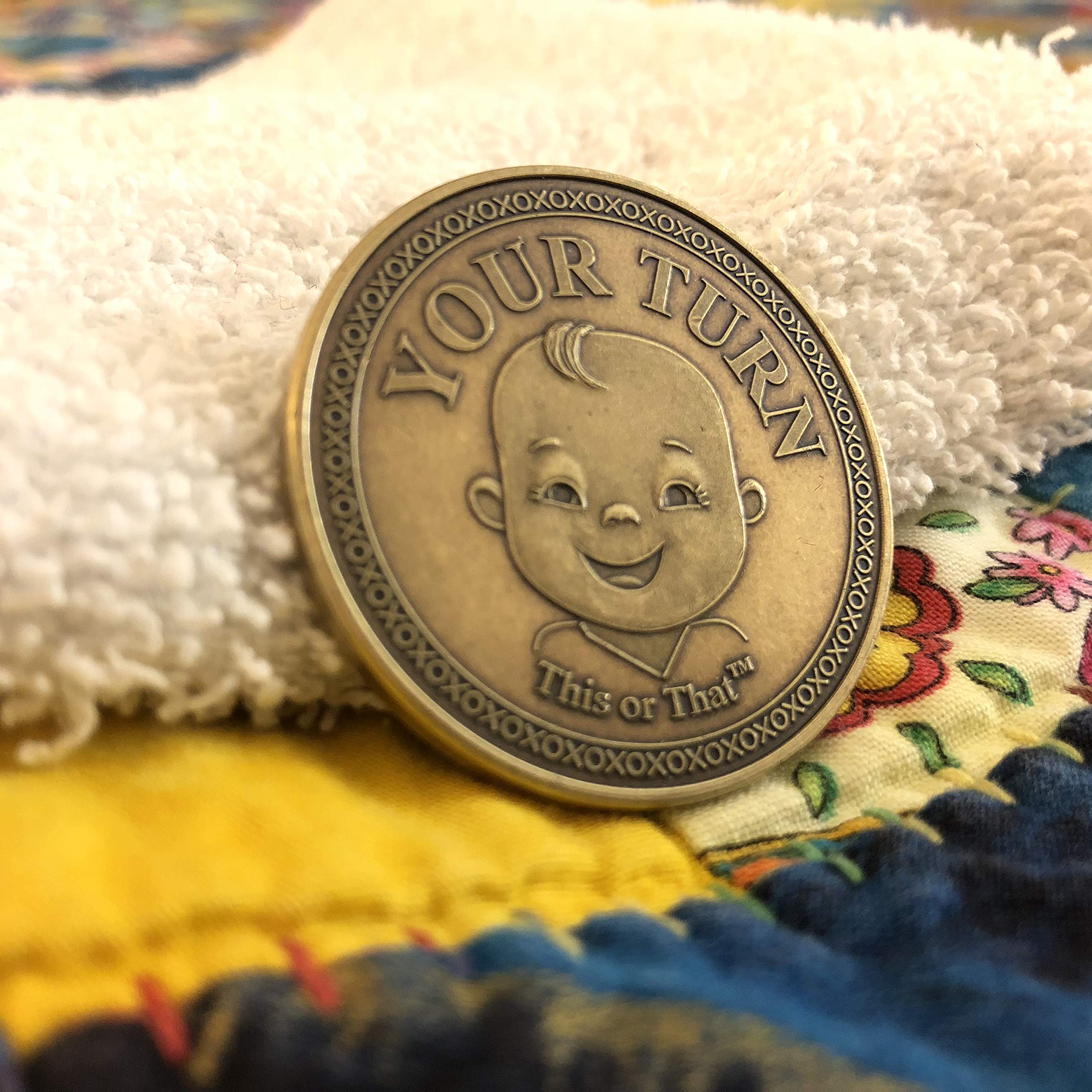 This or That Original Diaper Changing Decision Making Coin | Flip The Coin to See Who Changes Diaper β Unique for Expecting Parents or Fun Way to Celebrate Parenthood