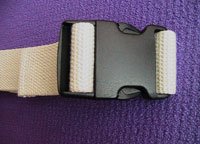 All Cotton Side Release Buckle Yoga Strap 6 Foot Natural
