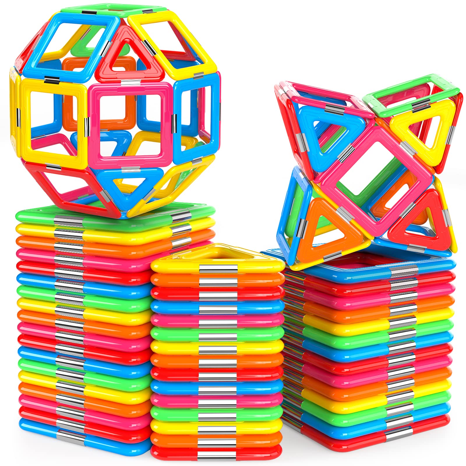 idoot Magnetic Tiles STEM Sensory Building Toys for 3+ Year Old Girls Boys Preschool Classroom Must Haves Educational Toddler Game