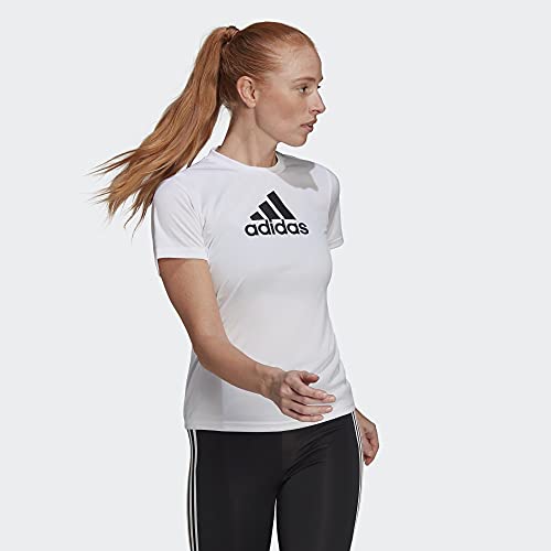 adidas womens Primeblue Tee White/Black X-Large