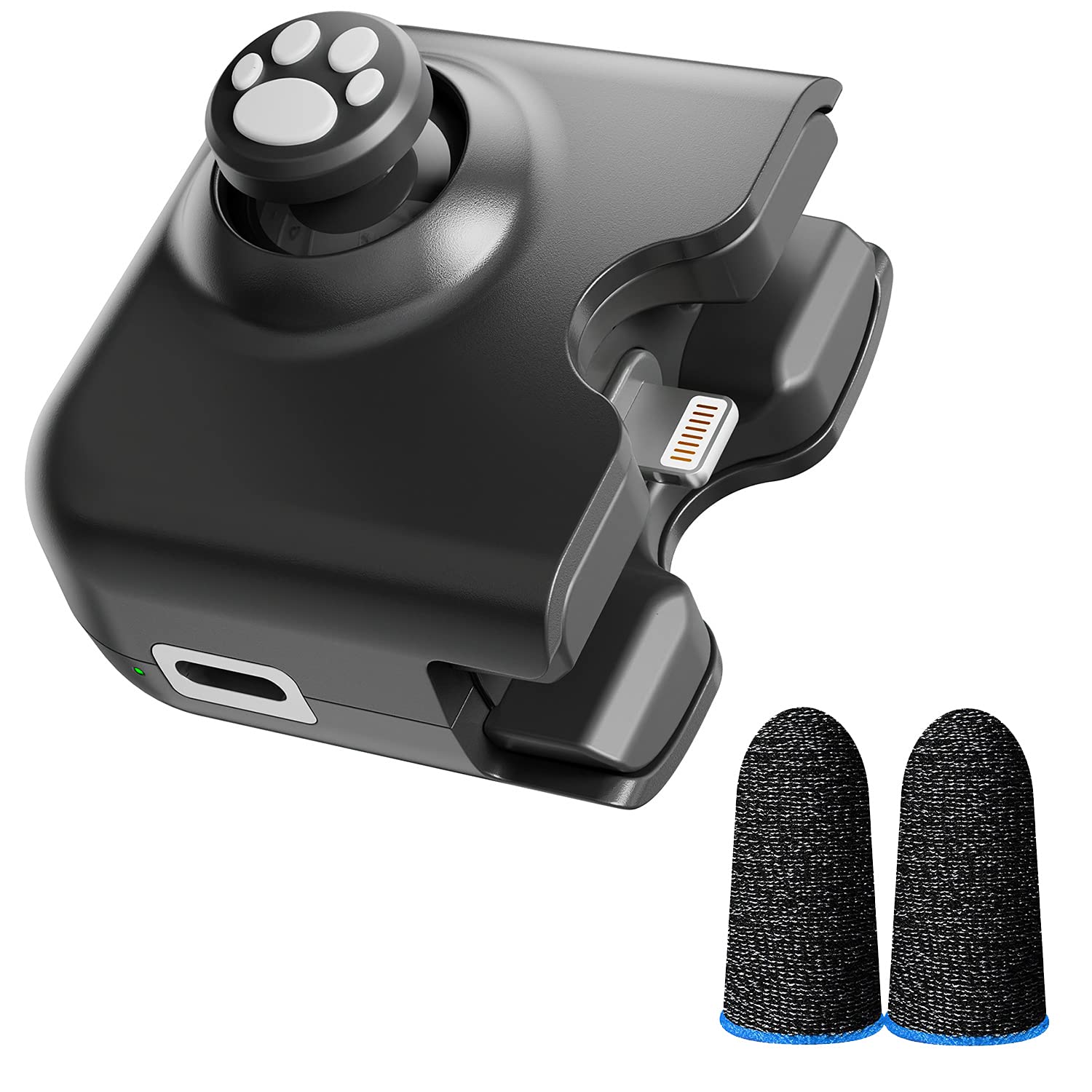 IFYOO YAO L1 Pro Mobile Game Controller Joystick for iPhone (iOS 13.4 or Later), Gaming Gamepad for PUBGG Mobile, Call of Duty Mobile(CODM), Wild Rift, Genshin Impact, with 2 pcs Finger Sleeve - Black
