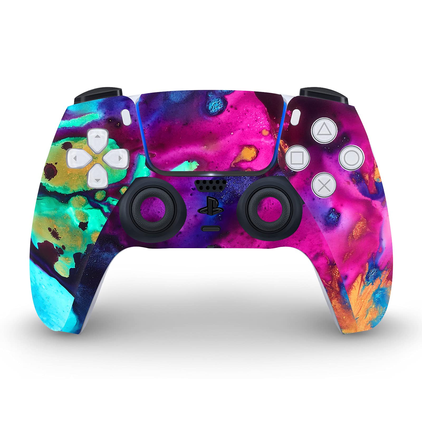 Head Case Designs Officially Licensed Mai Autumn Turquoise Wine Art Mix Vinyl Faceplate Sticker Gaming Skin Decal Compatible With Sony PlayStation 5 PS5 Disc Edition Console & DualSense Controller