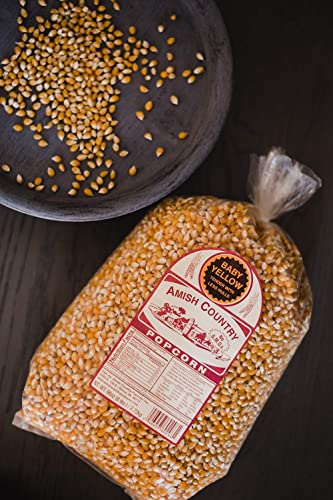 Amish Country Popcorn | 6 lb Bag | Popcorn Kernels | Small and Tender | Old Fashioned, Non-GMO and Gluten Free (6 Pound (Pack of 1), Baby Yellow)