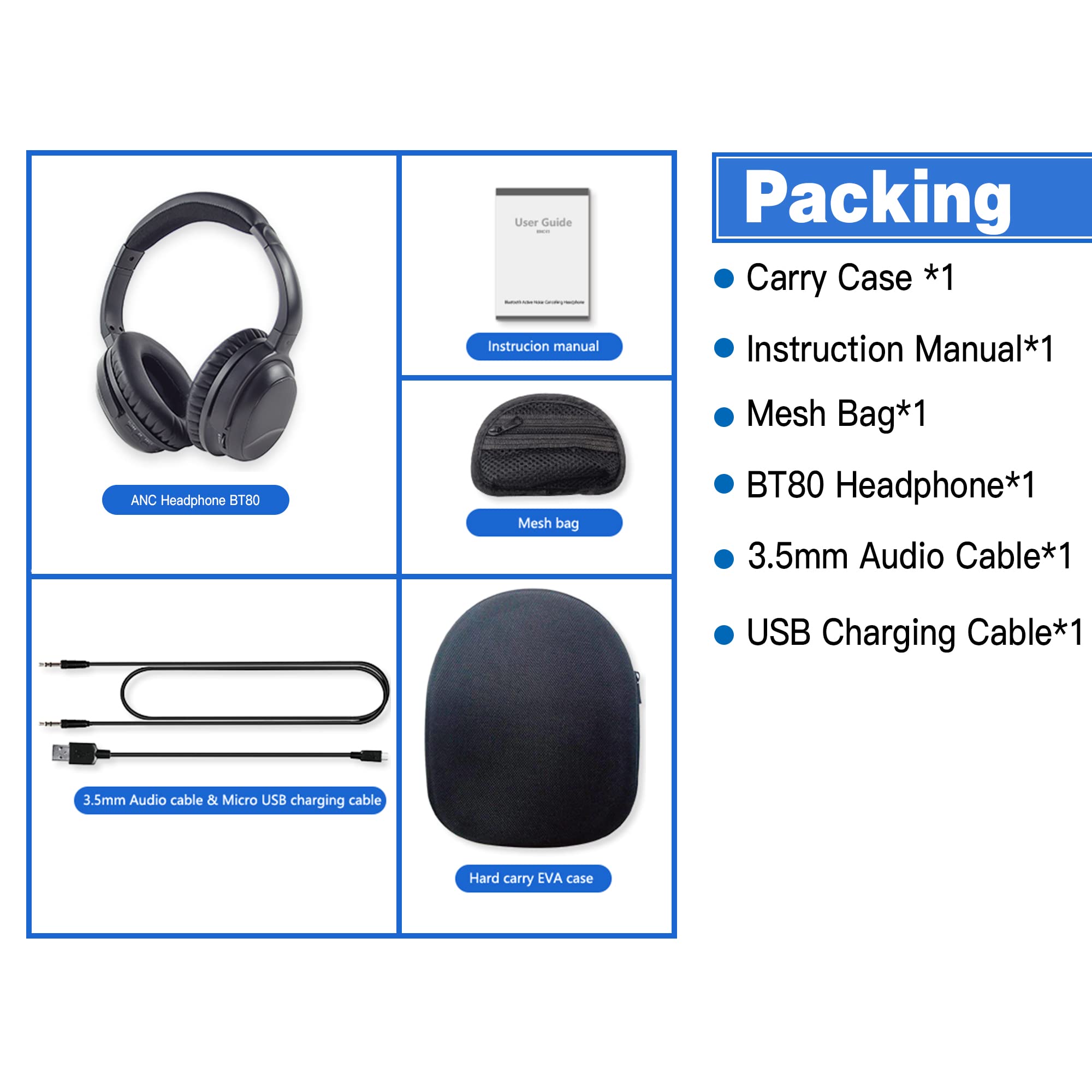 AKSONIC Athlete Bluetooth Headphones Over Ear Headset aptX Low Latency Wireless with Mic, Dual Device Connection, Comfortable Protein Leather Earpads Works with Metal Detector