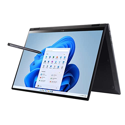 LG 2023 Gram 16" 2-in-1 Ultralight Laptop WQXGA IPS Touch Intel EVO i7-1260P 16GB RAM 2TB(1TBx2) NVMe SSD Iris Xe Graphics WiFi AX Backlit Fingerprint Fullday Battery Windows 11 Pro w/Pen and RE USB